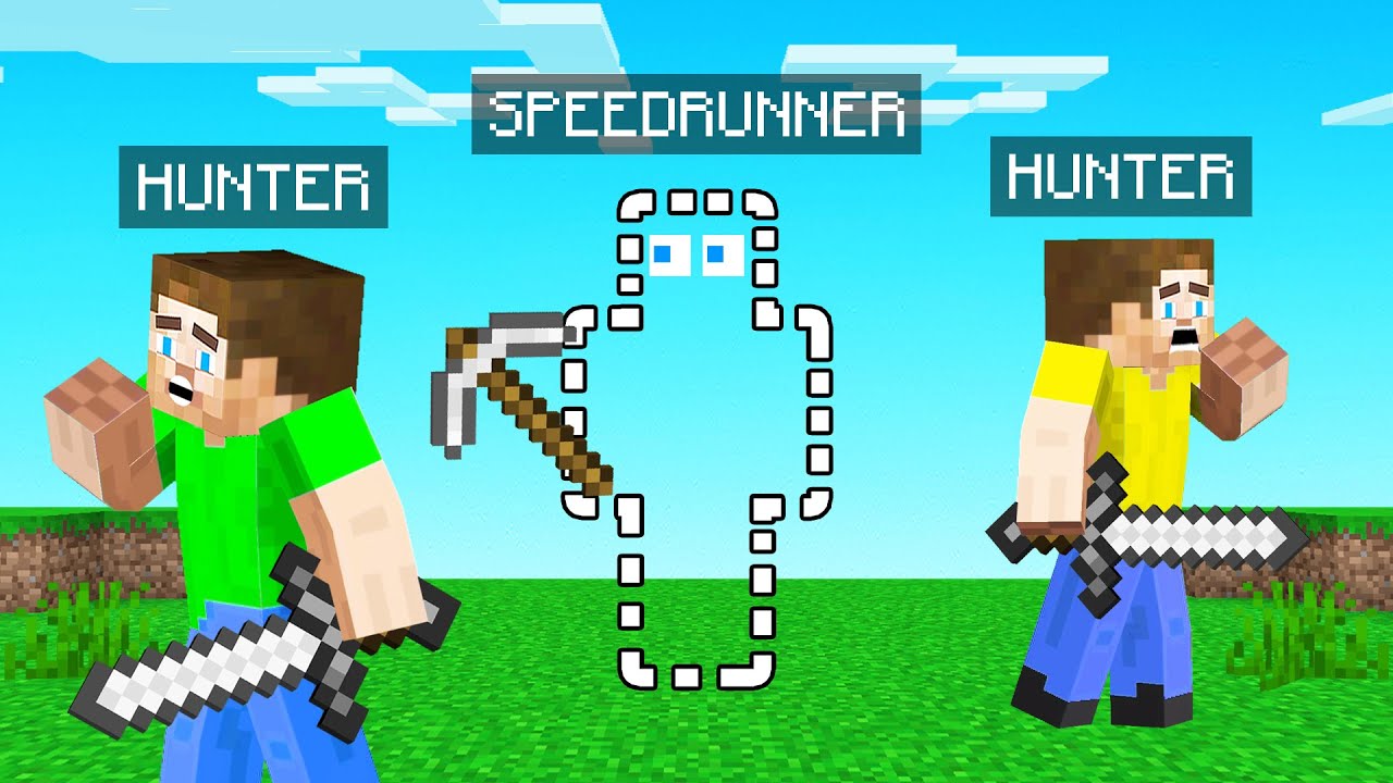 HUNTERS vs SPEEDRUNNER With INVISIBILITY! (Minecraft) - Minecraft videos