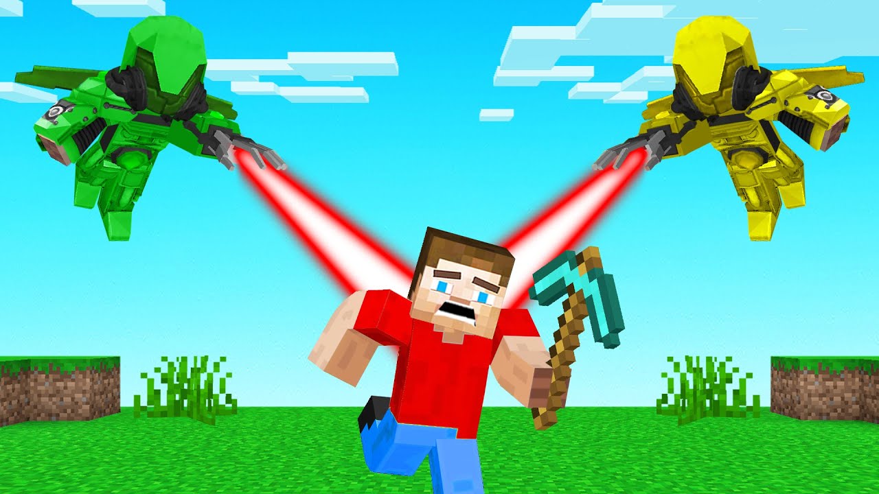 HUNTERS vs SPEEDRUNNER With POWER SUITS! (Minecraft) - Minecraft videos