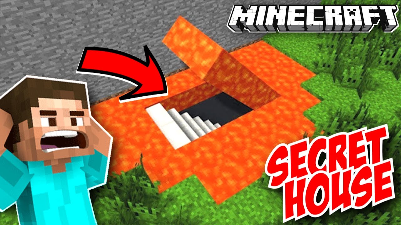 I MADE SECRET HOUSE UNDER LAVA IN MINECRAFT - Minecraft videos