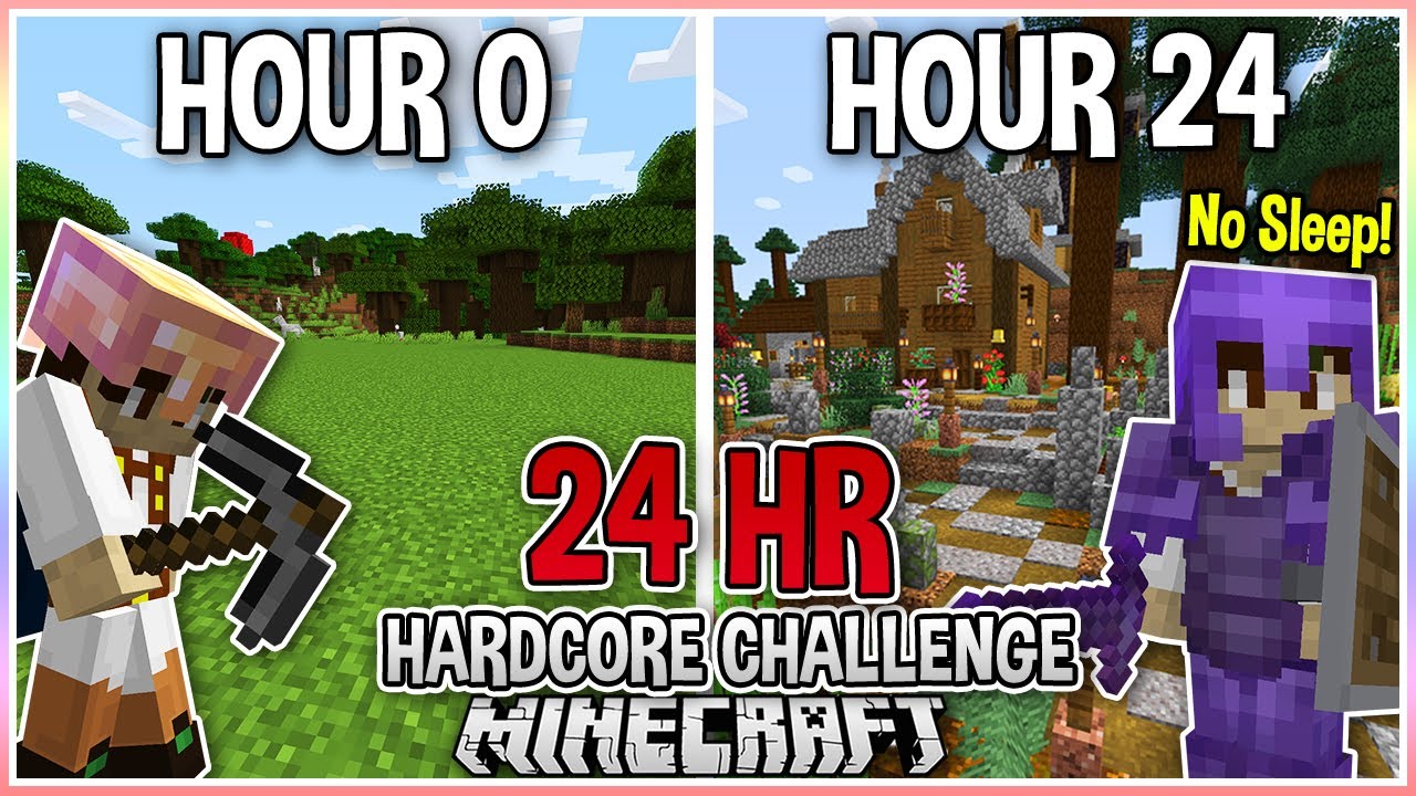 I Played Hardcore Minecraft for 24 Hours STRAIGHT... Again ...