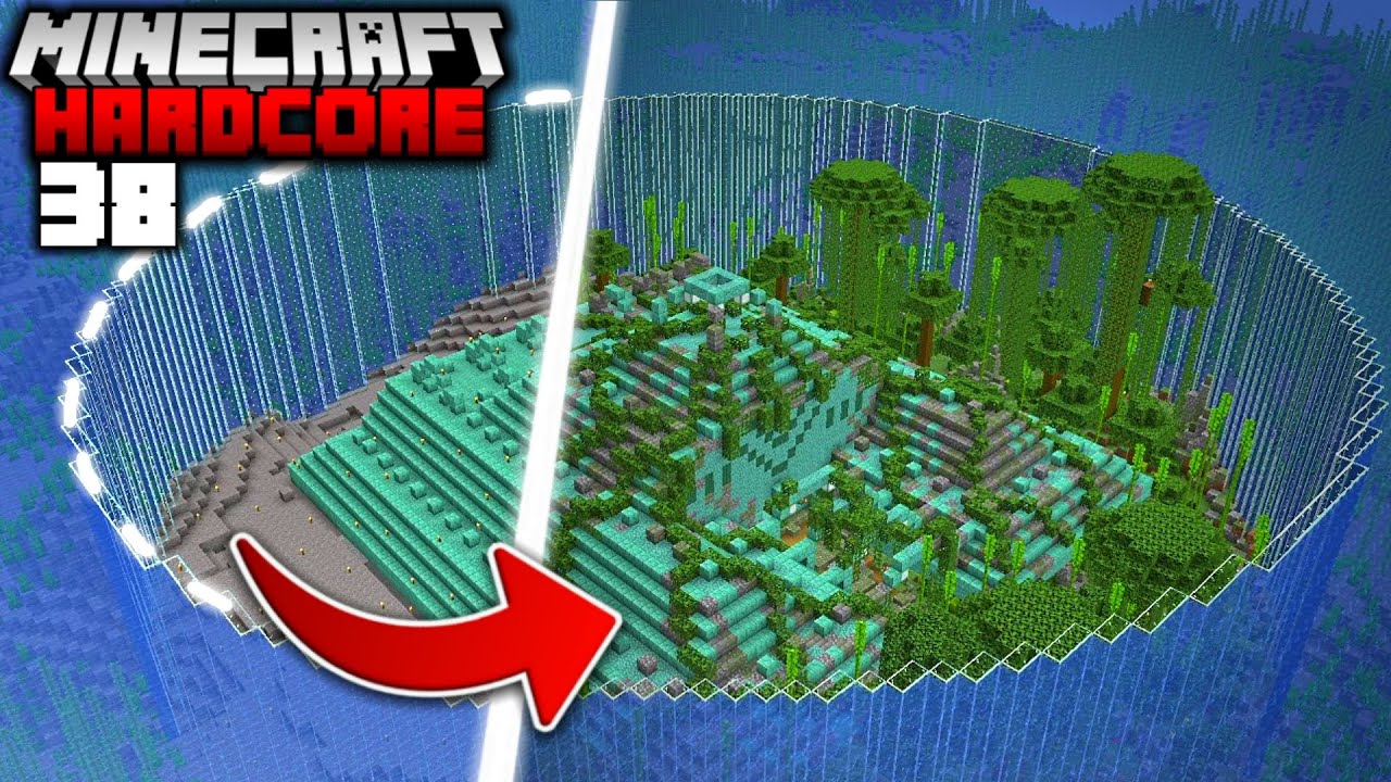 I Transformed An Ocean Monument In Minecraft Hardcore 38 Minecraft