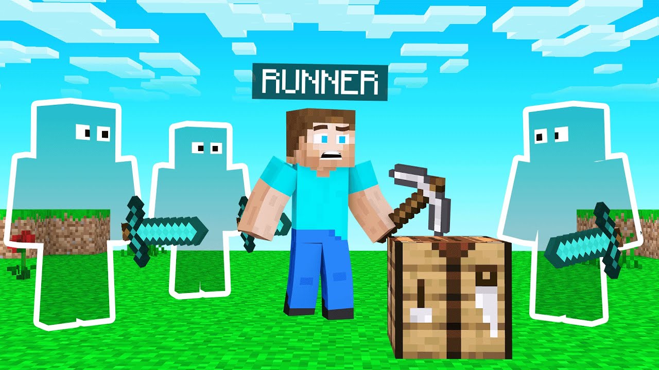 INVISIBLE HUNTERS Vs SPEEDRUNNER In Minecraft! - Minecraft videos