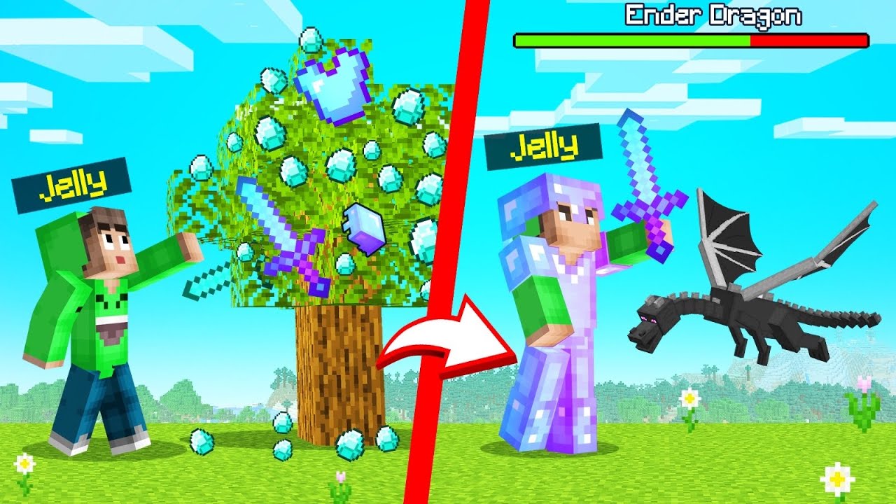 MINECRAFT But TREES GROW DIAMONDS... - Minecraft videos