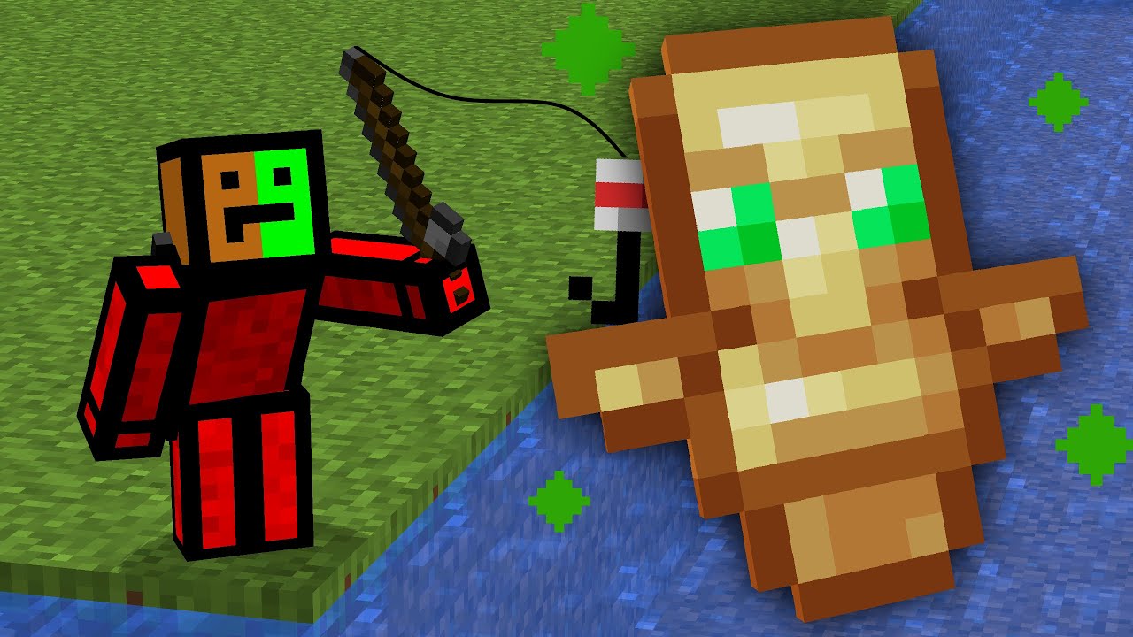 Minecraft, But Fishing Drops OP Items... - Minecraft videos