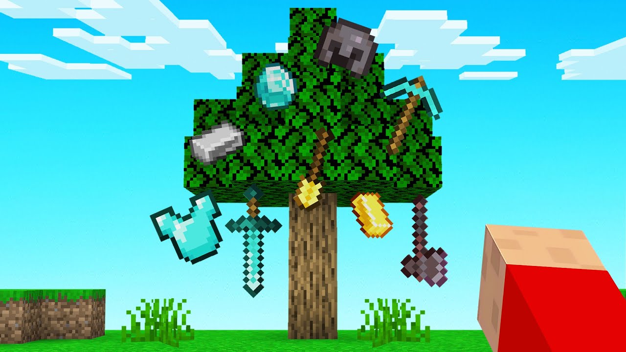Minecraft But OP ITEMS Grow ON TREES! - Minecraft videos