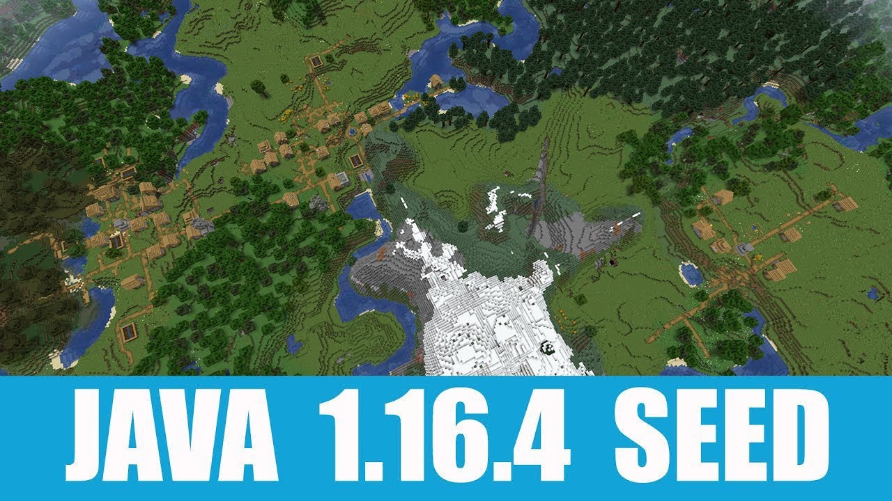 Minecraft Java 1.16.4 Seed: Three villages at spawn, one of which is ...