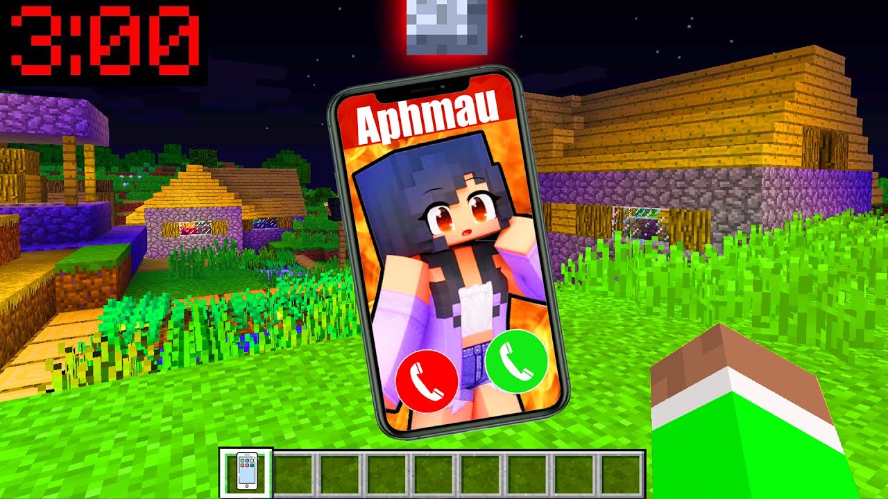 Minecraft PE : APHMAU CALLED ME AT 3:00AM??! - Minecraft videos