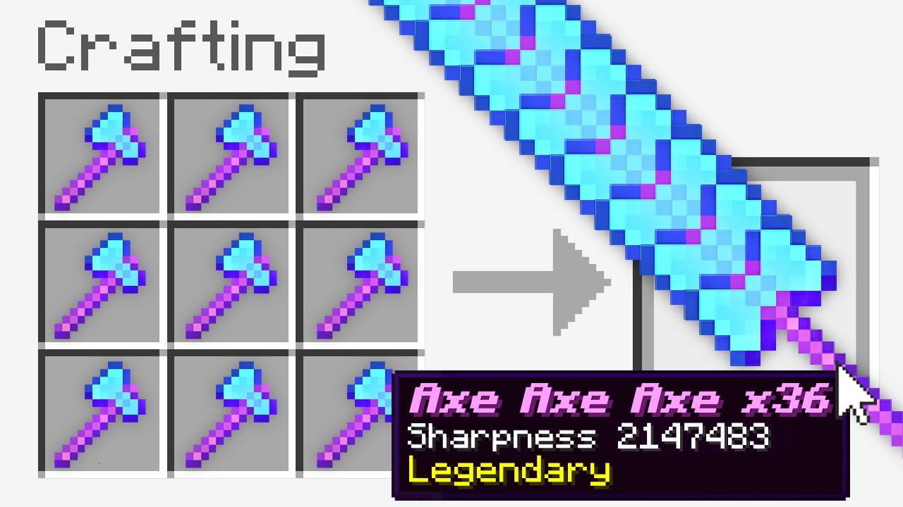 Minecraft UHC but you can craft a "Axe Axe Axe Axe Axe Axe Axe Axe Axe ...