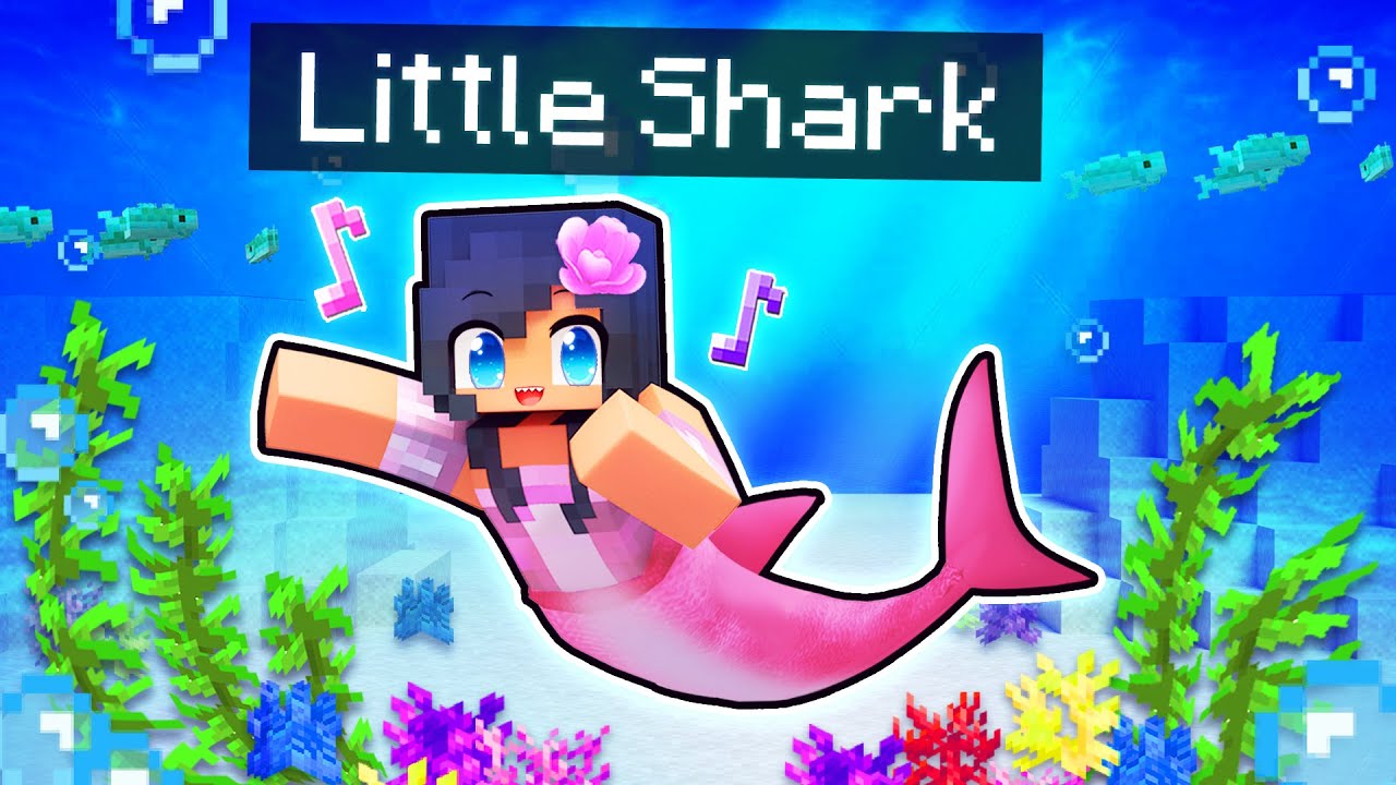 Playing as Little SHARK Girl in Minecraft! - Minecraft videos