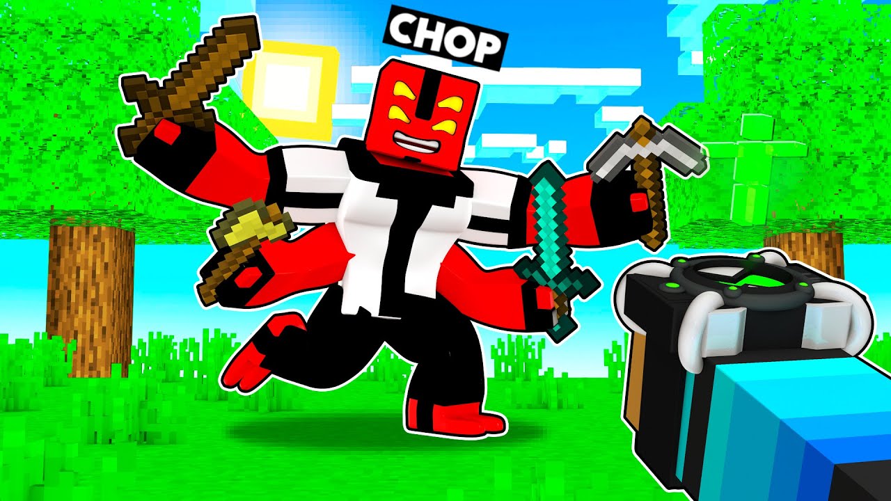 CHOP STOLE OMNITRIX AND BECAME FOURARMS | MINECRAFT - Minecraft videos