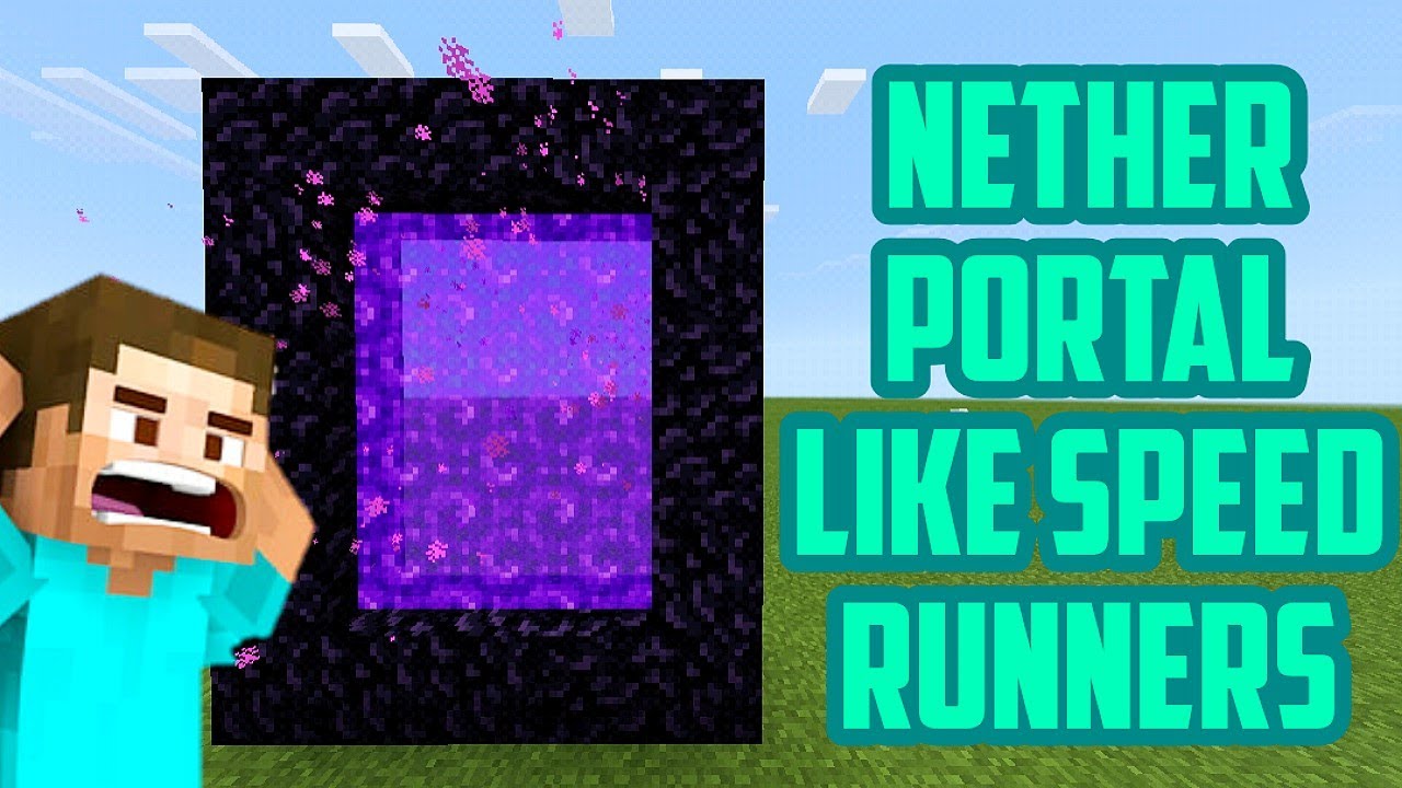 HOW TO MAKE PORTAL LIKE SPEEDRUNNERS #shorts #youtubeshorts #minecraft ...