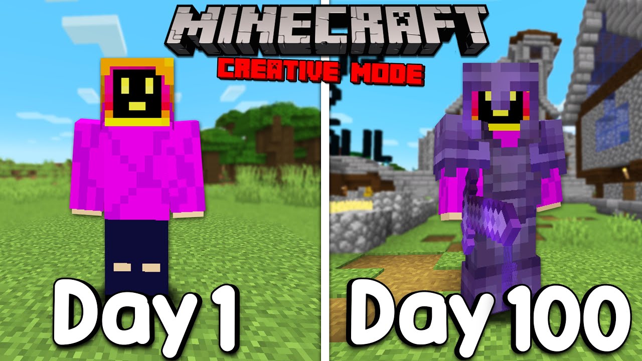 I Survived 100 Days Of Minecraft In Creative Mode And Here's What ...