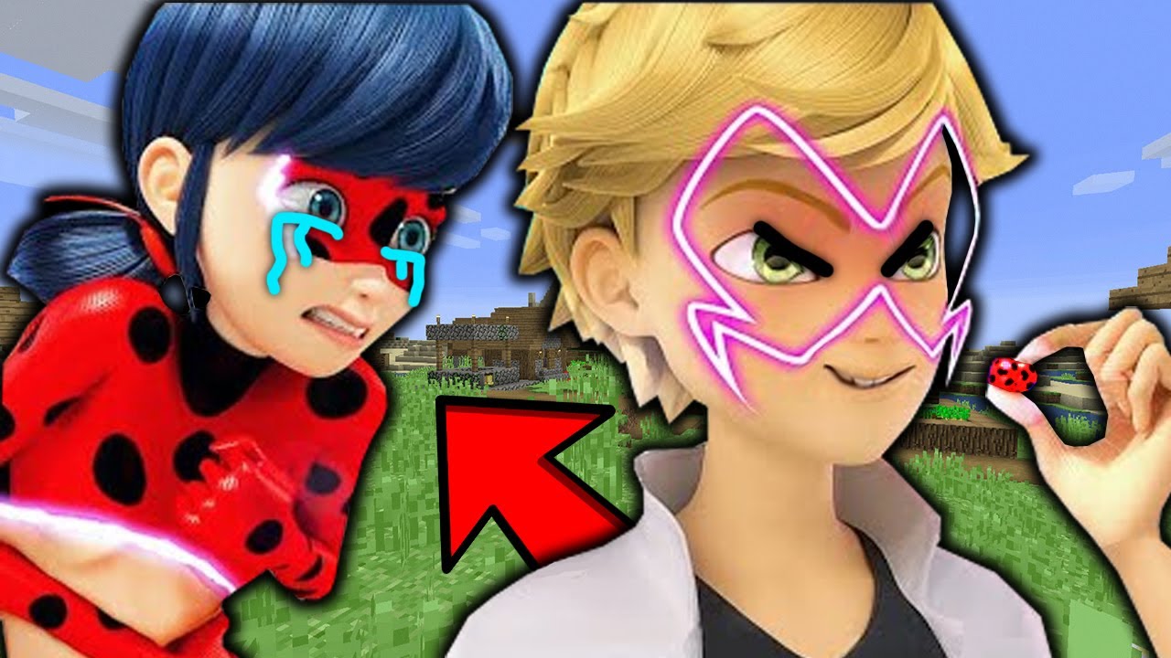 Ladybug Crying because of the Evil Cat Noir In Minecraft Monster School ...
