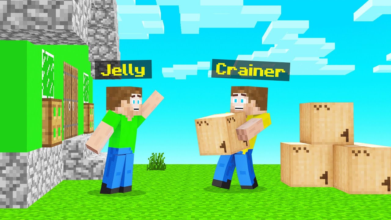 MOVING Into JELLY'S NEW Minecraft TOWN! - Minecraft videos