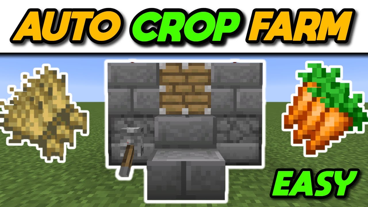 Minecraft 1.16 Automatic Crop Farm Tutorial (Java & Bedrock) #Shorts ...