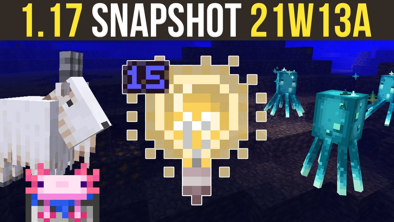 Minecraft 1.17 Snapshot 21w13a Invisible Light Source Block & Goats ...