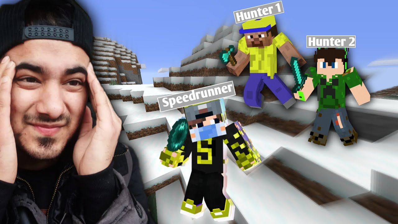 Minecraft Speedrunner VS 2 Hunters Manhunt - Minecraft videos