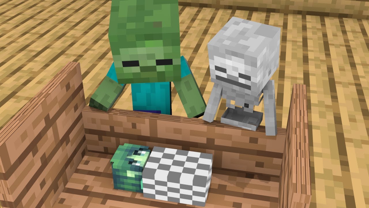 Monster School : Baby Skeleton and Baby Zombie Life Story - Minecraft ...