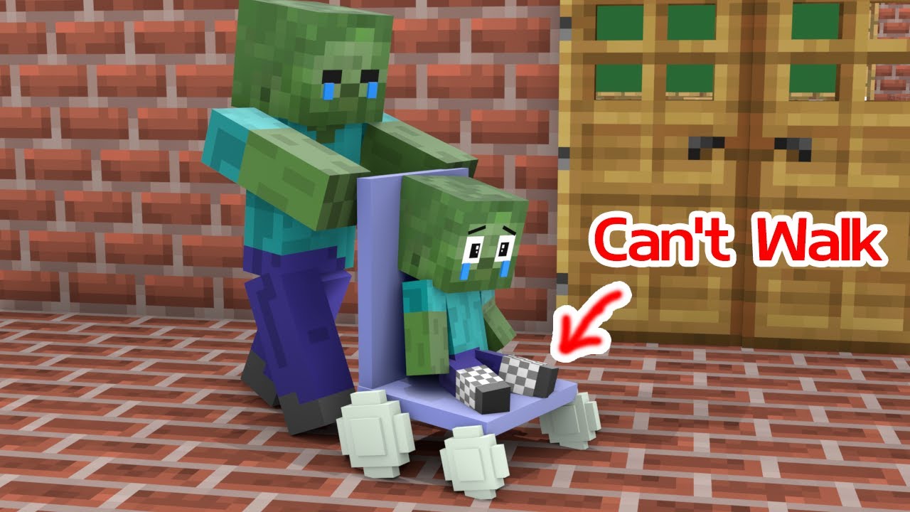 Monster School : Baby Zombie Can't Walk - Sad Story - Minecraft ...