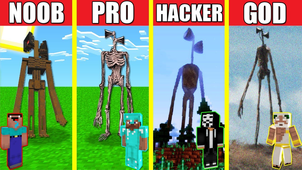 SIREN HEAD SCP 6789 HOUSE BUILD CHALLENGE - NOOB vs PRO vs HACKER vs ...