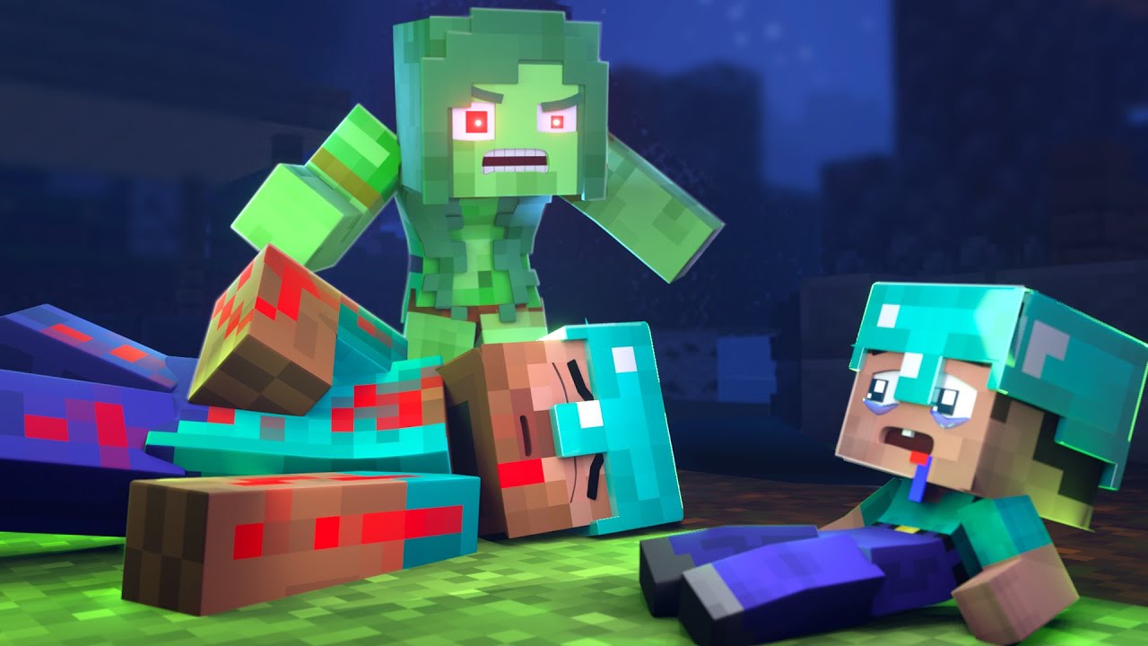 The minecraft life of Steve and Alex | Mom Zombie | Minecraft animation ...