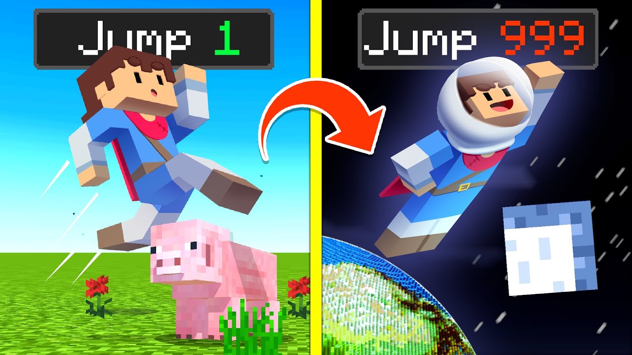 They Made EVERY JUMP MULTIPLY In Minecraft ... - Minecraft videos