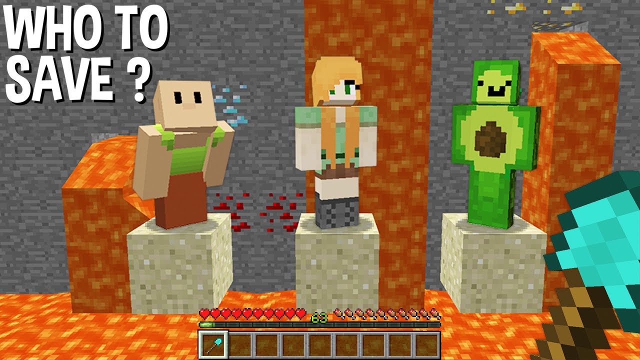 WHO to SAVE HAMOOD HABIBI or GIRL or AVOCADOS FROM MEXICO in Minecraft ...