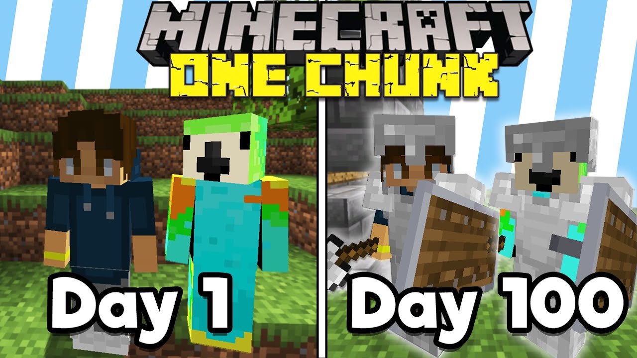 We Spent 100 Days in ONE MINECRAFT CHUNK... Here's What Happened ...