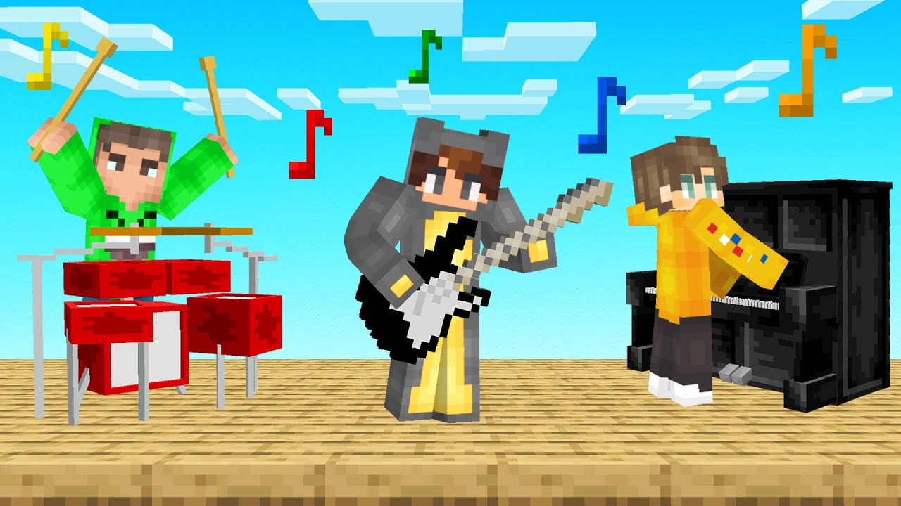 We Started A MUSICAL BAND In Minecraft! - Minecraft videos