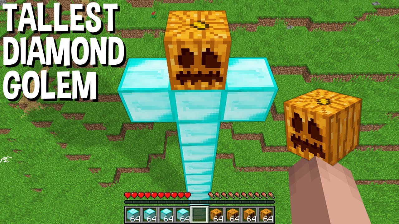 YOU will be SHOCKED if SPAWN TALLEST DIAMOND GOLEM in Minecraft ...