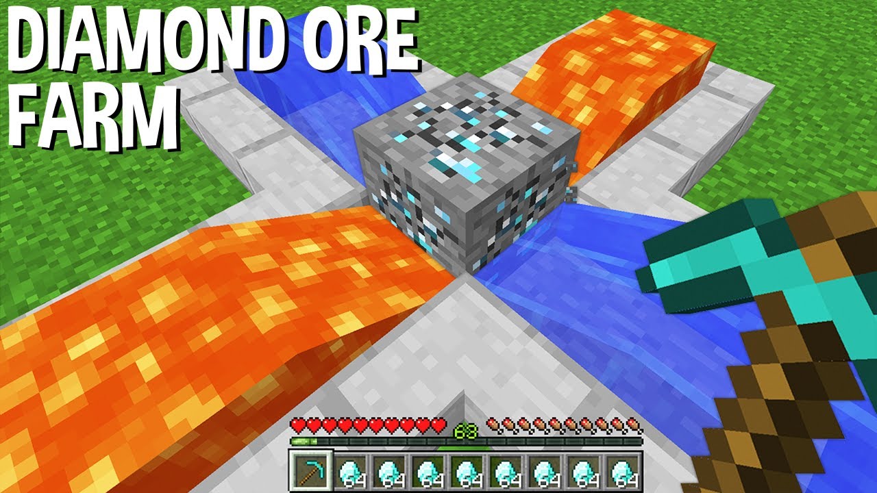 this MOST EFFECTIVE DIAMOND ore FARM in Minecraft !!! - Minecraft videos