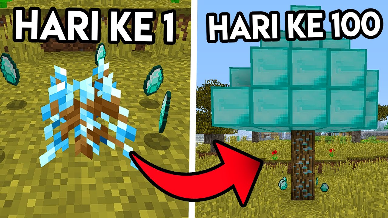 AKU TANAM POHON DIAMOND DI MINECRAFT!!! - Minecraft videos
