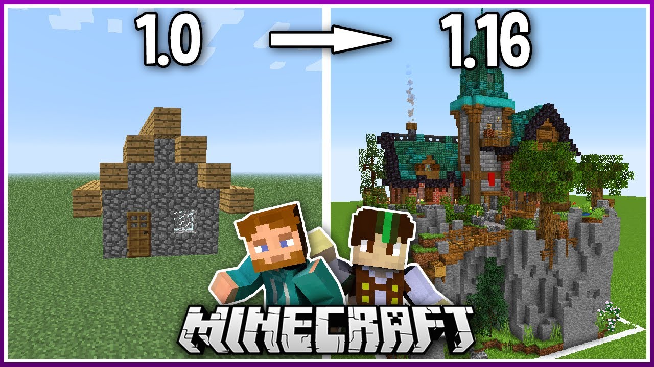 Building a Minecraft House BUT we Swap Every Version! - Minecraft videos