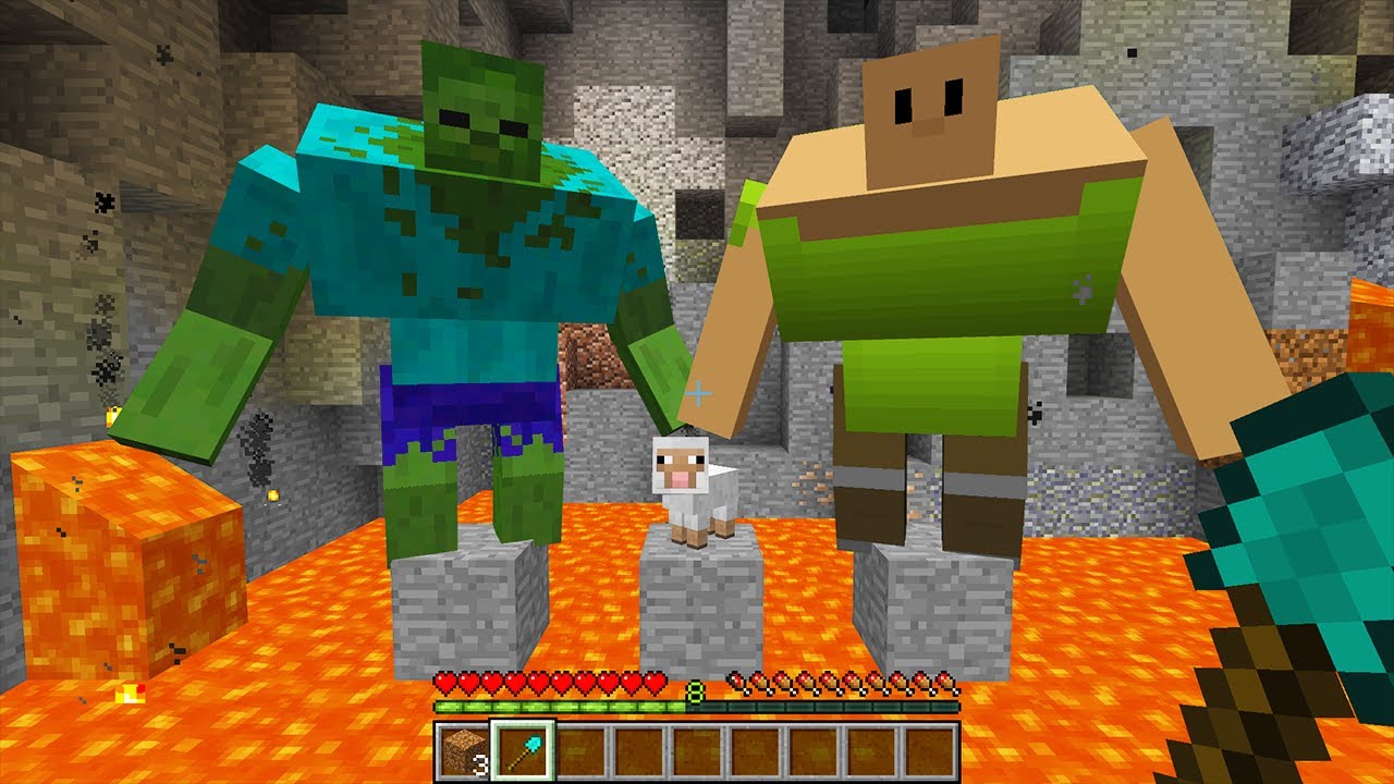 CURSED MINECRAFT BUT IT'S UNLUCKY LUCKY FUNNY MOMENTS WHO to SAVE SHEEP ...