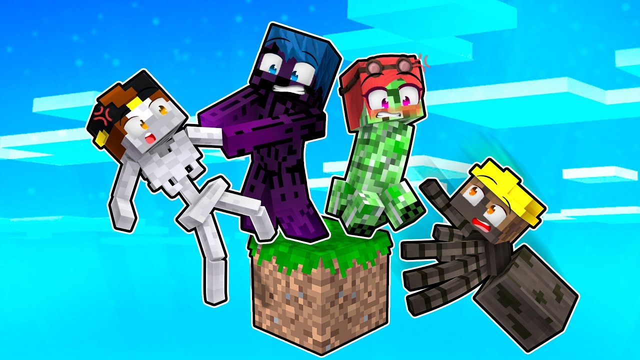 GIOCARE A MINECRAFT CON SOLO 1 BLOCCO DA MOSTRI! - Minecraft videos