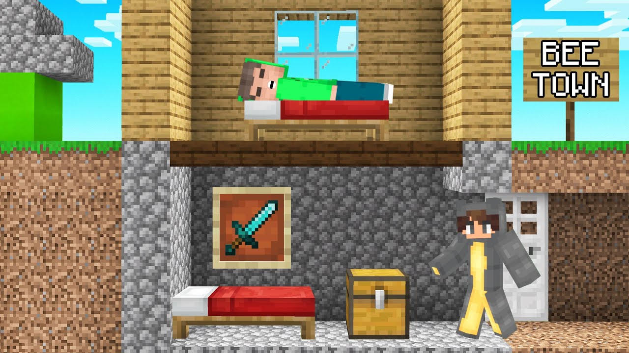 I Built A SECRET BASE In Bee Town! (Minecraft) - Minecraft videos