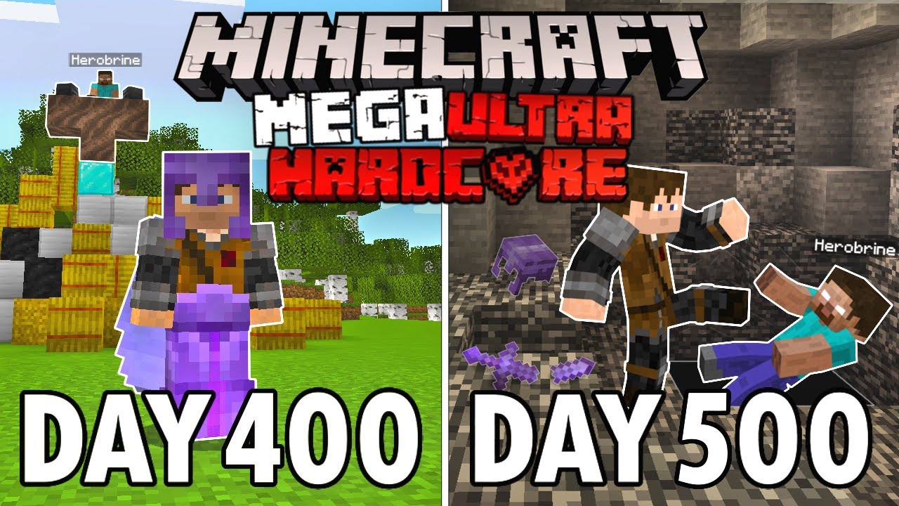 I Survived 500 Days in Mega Ultra Hardcore Minecraft... FINALE ...