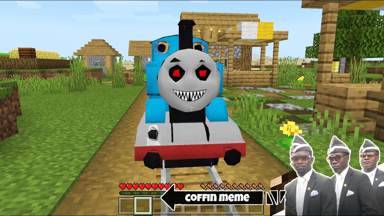 I found the Real Thomas.exe in Minecraft - Coffin Meme - Minecraft videos
