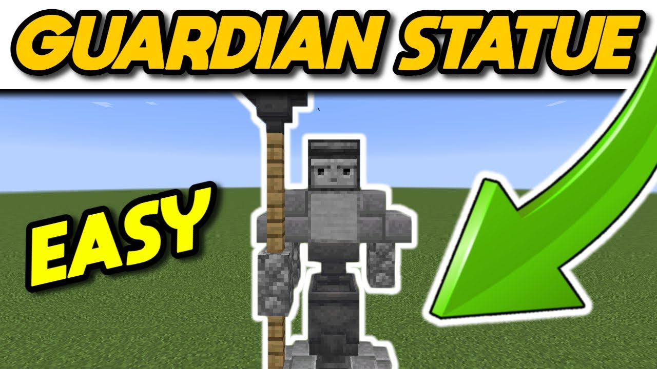 Minecraft Guardian Statue Tutorial #Shorts - Minecraft videos