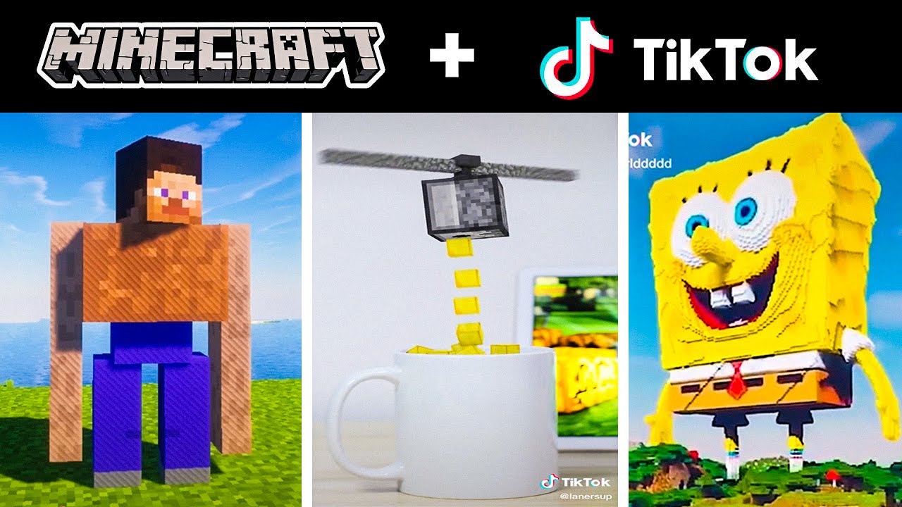 Minecraft Tik Tok Compilation 15 BEST MOMENTS - Minecraft videos