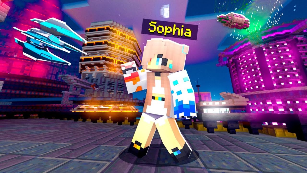 Minecraft...but Exploring Neon District! - Minecraft videos