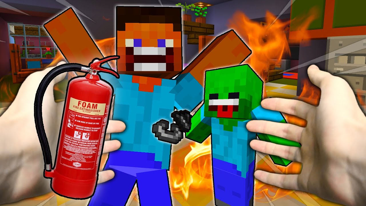 REALISTIC MINECRAFT - HOUSE FIRE - Minecraft videos
