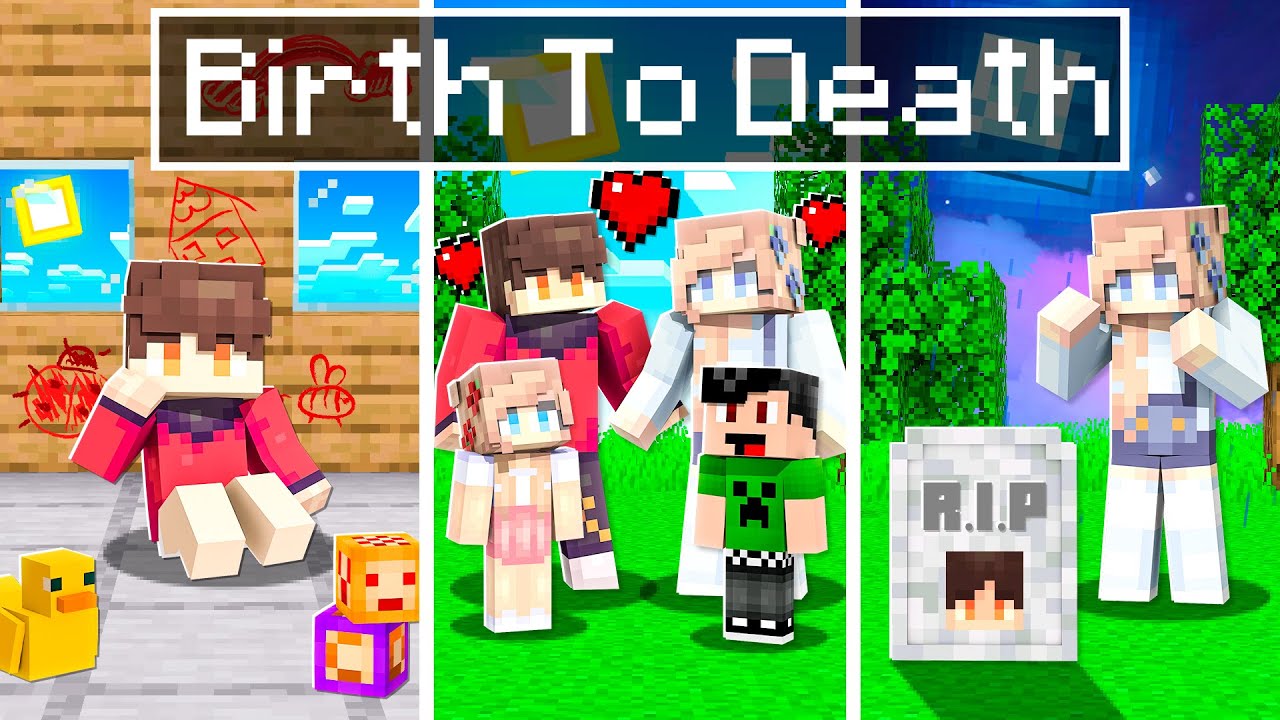 RageElixir's BIRTH to DEATH in Minecraft! - Minecraft videos