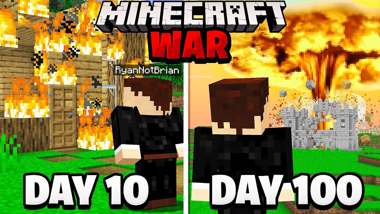 Surviving 100 Days in a Minecraft WAR.. here's what happened ...