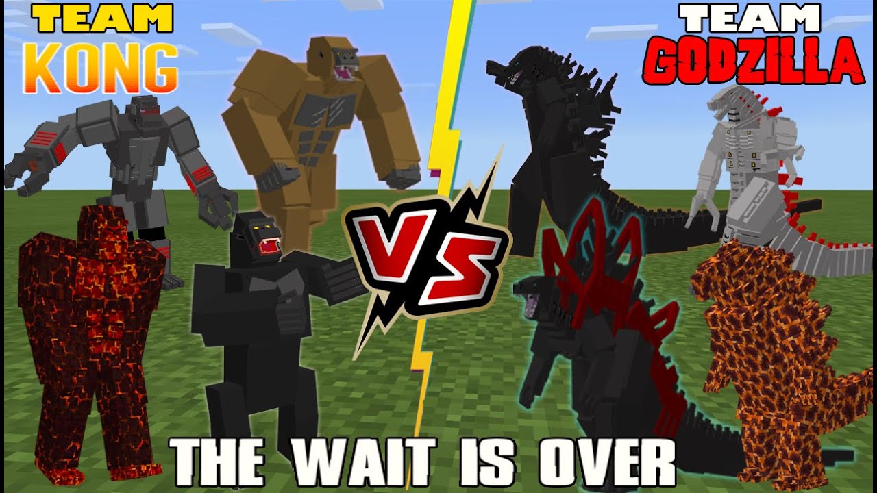 Team Kong VS Team Godzilla (Why wait for the MOVIE?) Minecraft PE ...