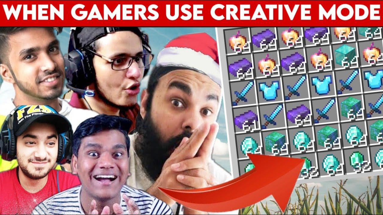 When Gamers use creative mode in Minecraft - Minecraft videos