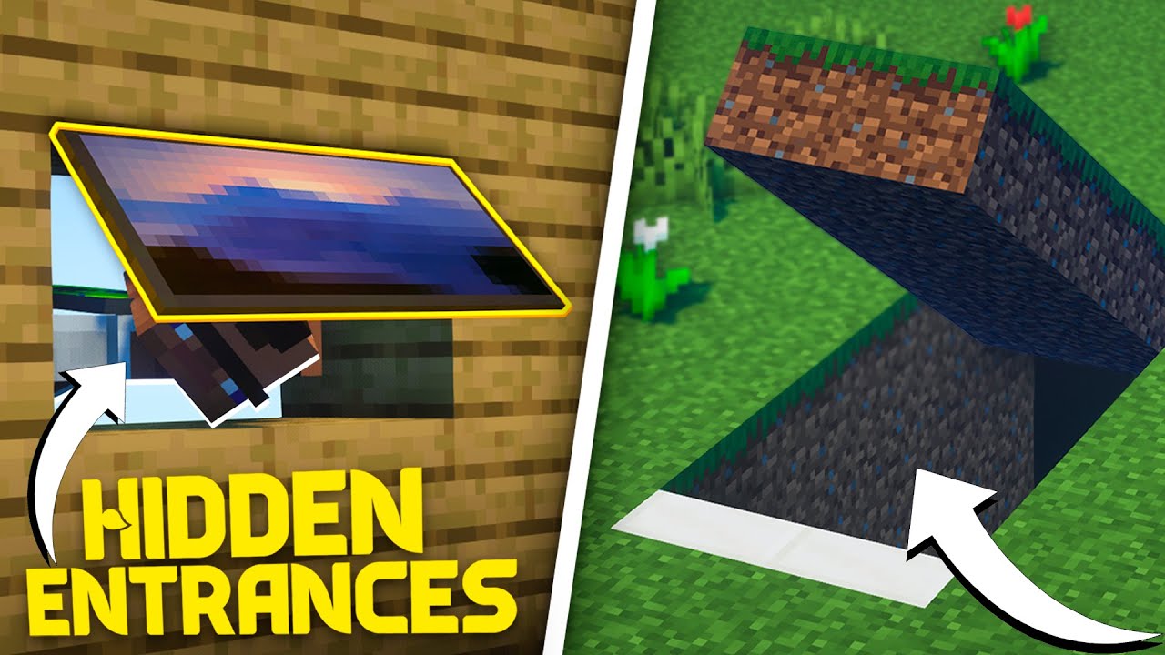 10 Hidden Entrances that will NEVER be found in Minecraft! - Minecraft ...