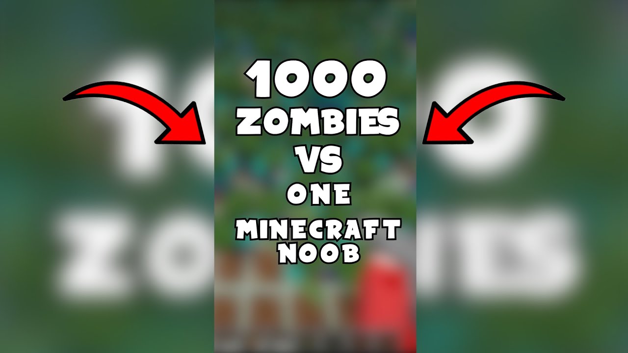 1000 Zombies VS 1 Minecraft Noob! Pt.1 - Minecraft videos