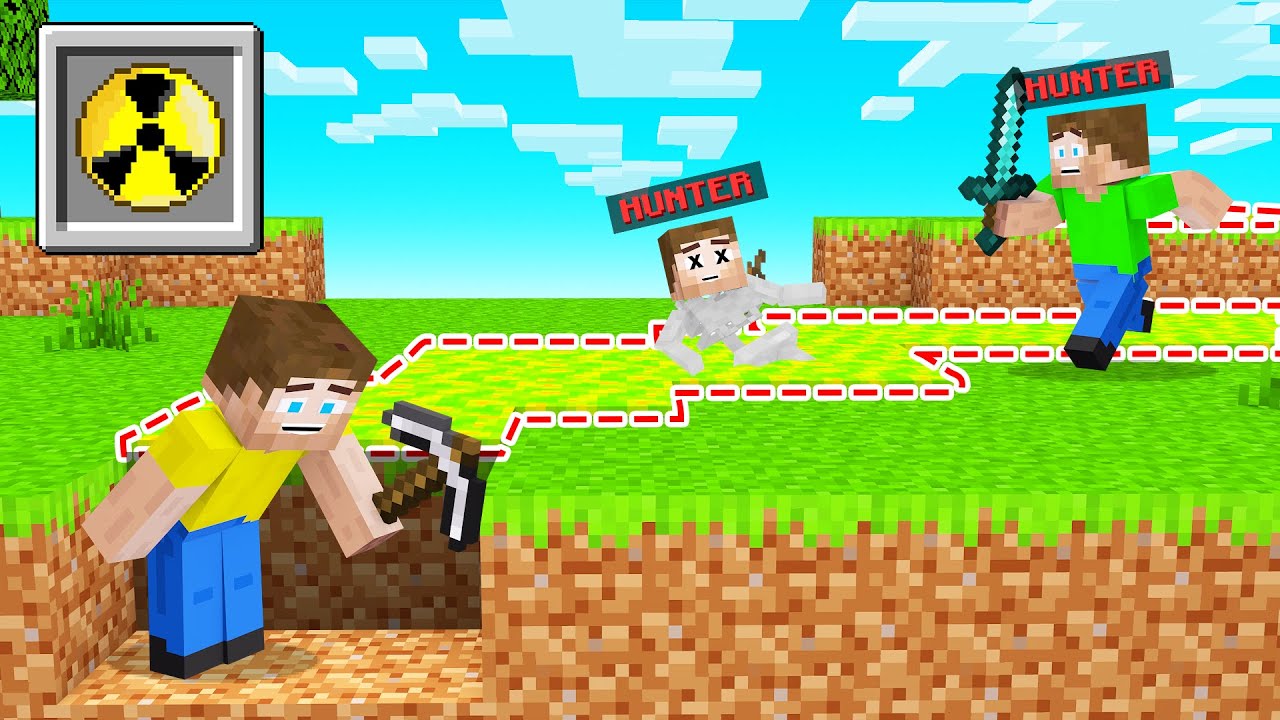 HUNTERS Vs SPEEDRUNNERS With POISON TRAIL In Minecraft! - Minecraft videos