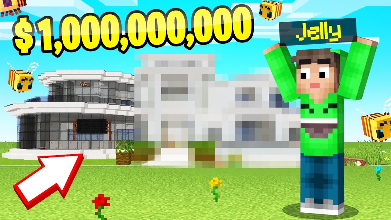 I BUILT A $1 BILLION MANSION In BEE TOWN! (Minecraft) - Minecraft videos